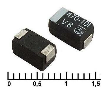 470 мкф 10в тантал. E чип конденсатор SMD