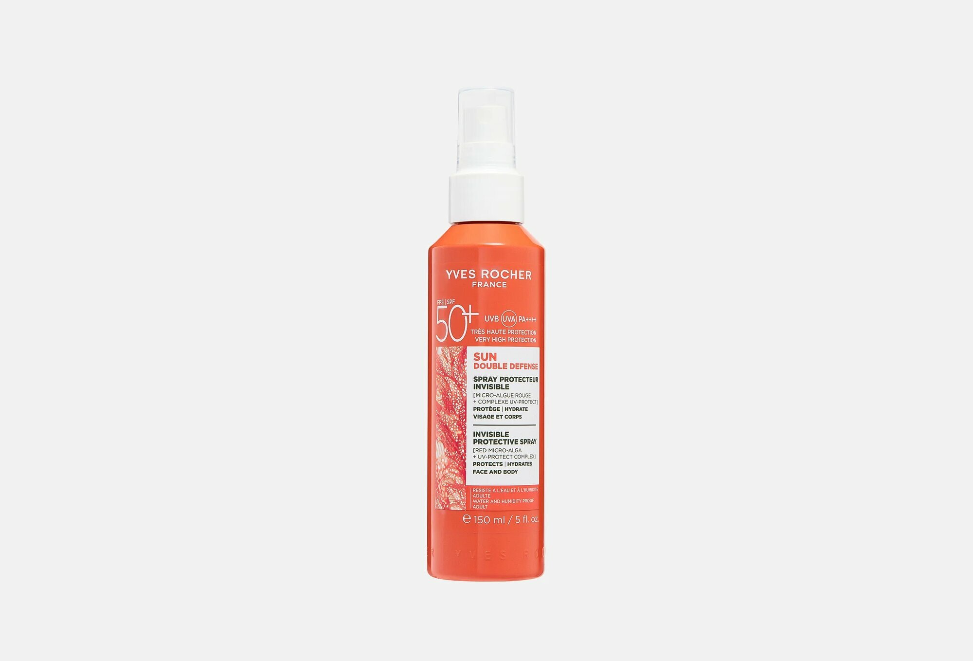 Yves Rocher Spray Invisible Солнцезащитный спрей для лица и тела SPF 50+ 150мл