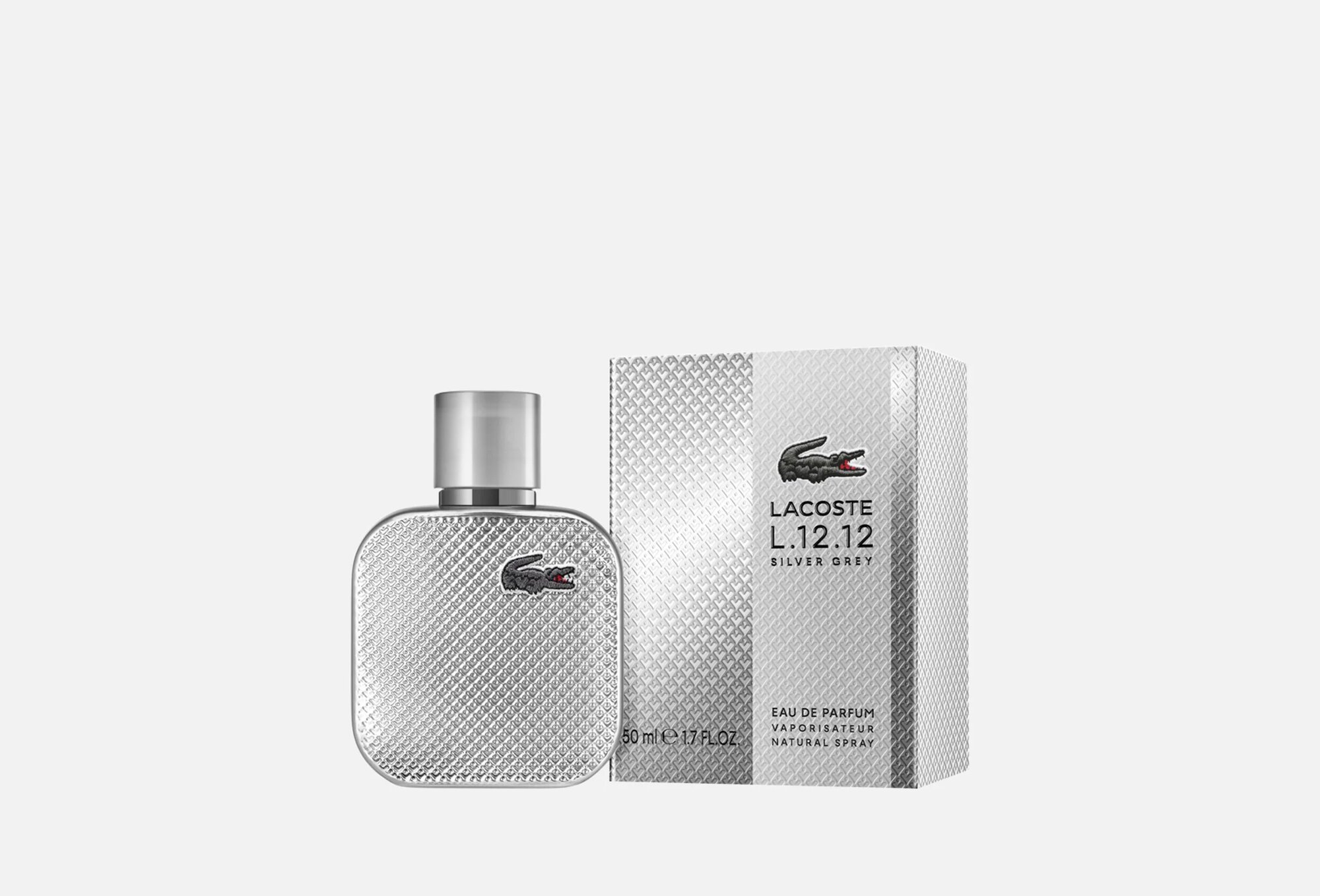 LACOSTE вода парфюмерная L.12.12. Silver Grey для мужчин edp 50ml