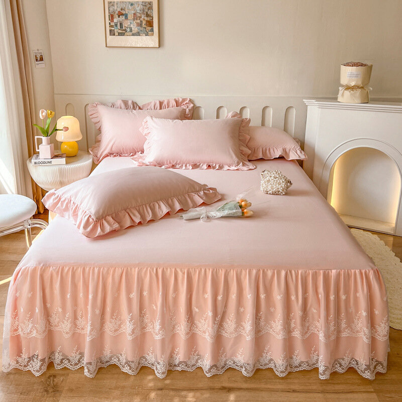 Windsor Garden Розовый хлопковый стиральный чехол для подушки пара 48x74см современный минимализм