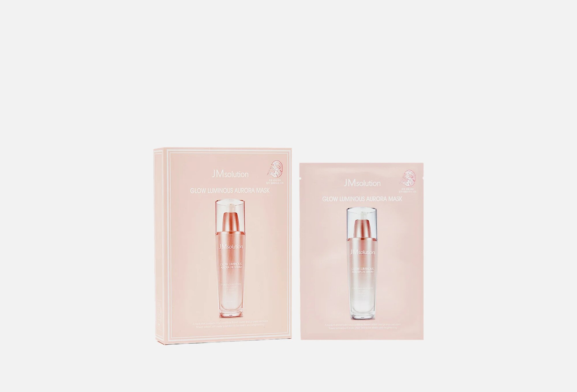 JMsolution GLOW LUMINOUS AURORA MASK Тканевая маска для лица 10шт