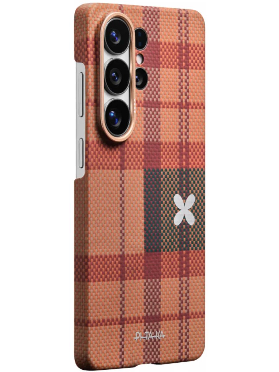 Ультратонкий чехол Pitaka Soft Touch Orange, для Samsung S26 Ultra