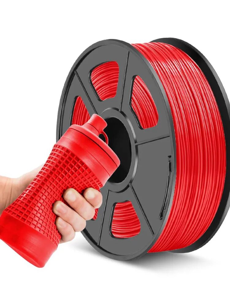 MANLANG TPU 95A Filament 1.75 мм черный для 3D-печати 250г Красный, tpu red 250g