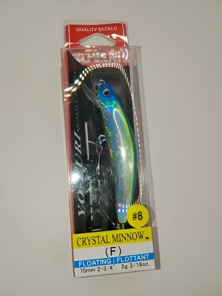 Yo-Zuri Crystal Minnow 70 Floating - Воблер на щуку и окуня для ловли у поверхности (0.3-0.8м)