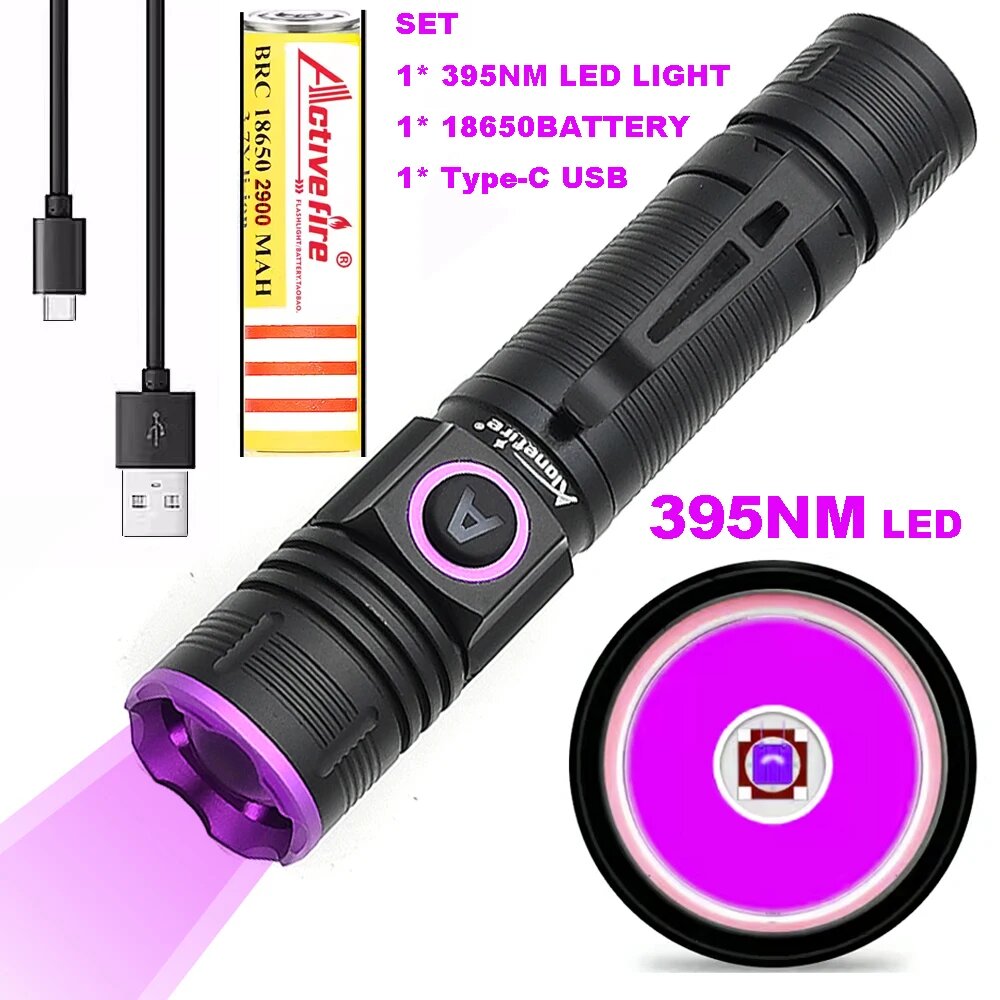 LUFFYFIRE SV85 УФ-фонарь 395 Нм Черный 395NM UV SET