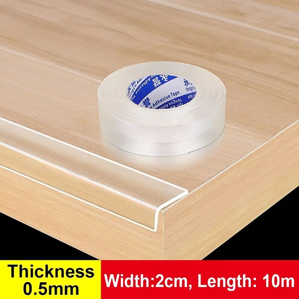 Прозрачная защитная лента для стола из ПВХ 0.5mm x 2cm x 10m