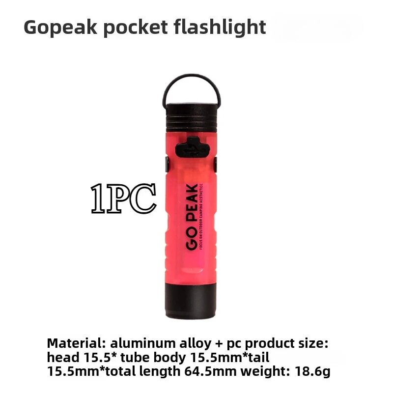 Фонарик GOPEAK 5050 LED 7 цветов для экстренных ситуаций 1PC Pink