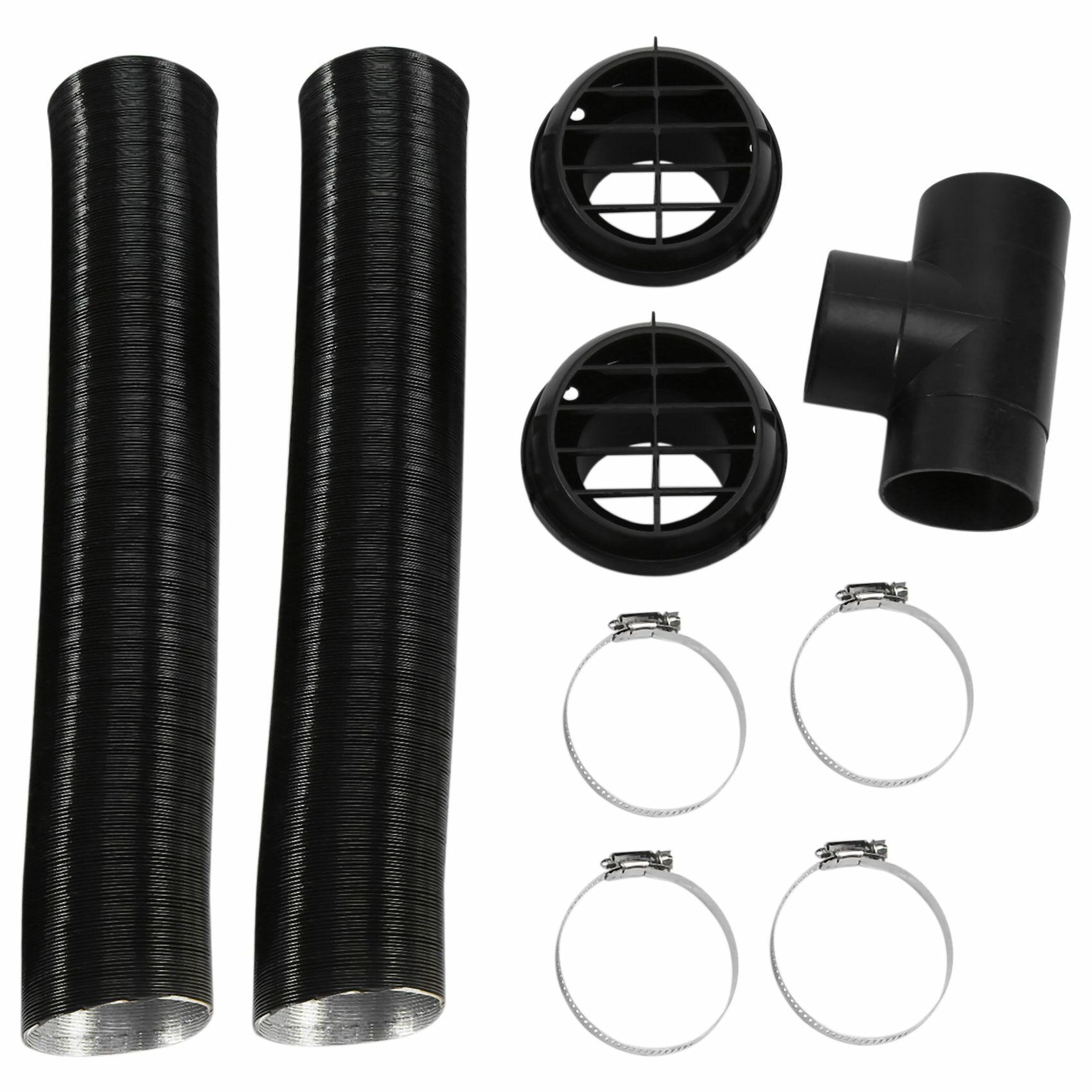 60 мм автомобильный обогреватель труба Т-образный комплект зажимов для теплого воздуха на выходе вентиляционного шланга