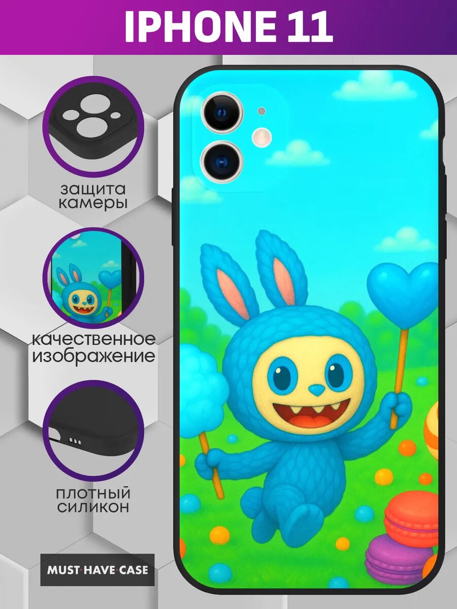 Чехол на iPhone 11 с принтом Лабубу Лабуба Labubu