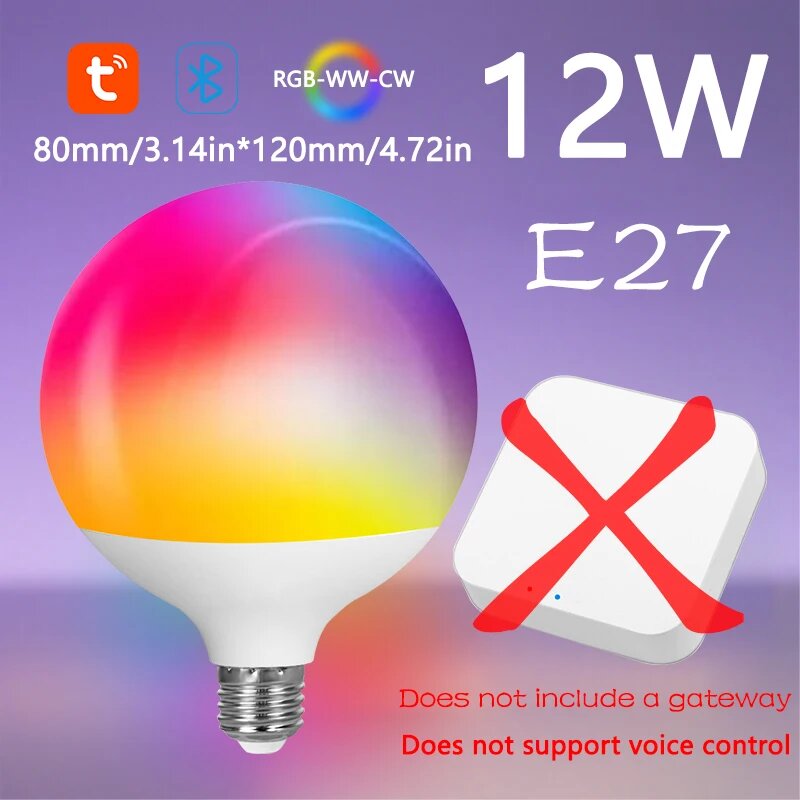 Кикуне RGB умная LED лампа Bluetooth 220В 12W E27