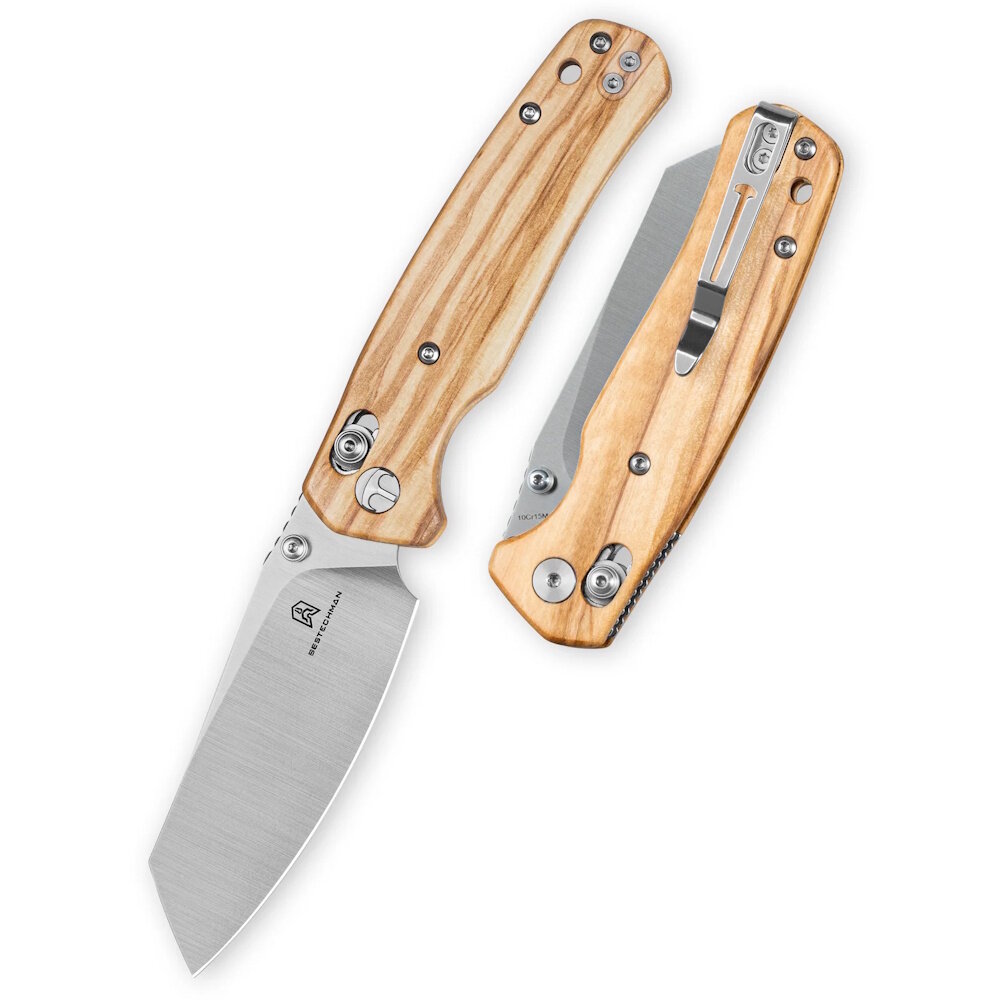 Складной нож Bestechman Cicada's Wing, сталь 10Cr15CoMoV, рукоять Olive Wood