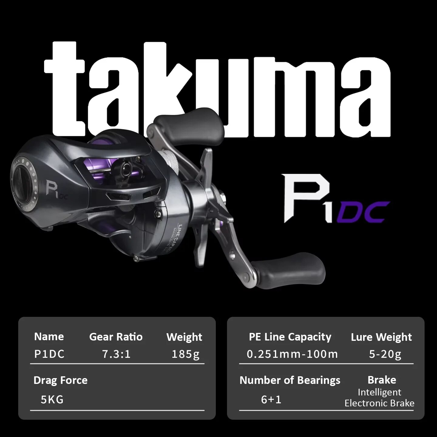 Катушка Takuma P1DC DC для дальнего заброса Left Hand
