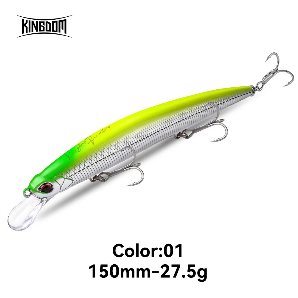 Kingdom Minnow 150 мм 27,5 г для морской рыбалки Зеленый, 6518-01