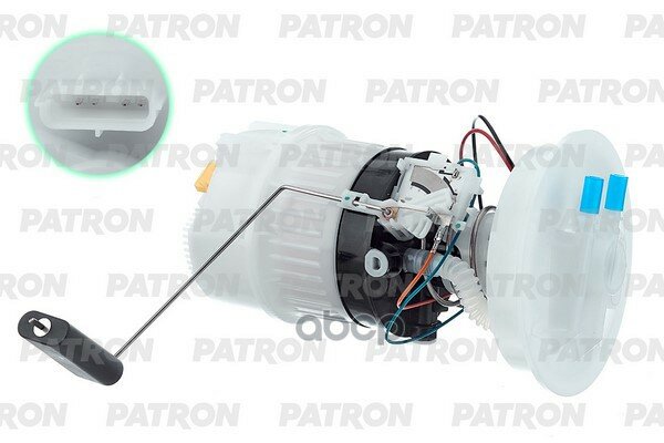 Насос топливный электрический <=7.5A, 3bar, >=100L/h (модуль) 2 штуцера MAZDA: 3 1.4i/1.6i/2.0i 03- FORD: Focus II 1.4i/1.6i.