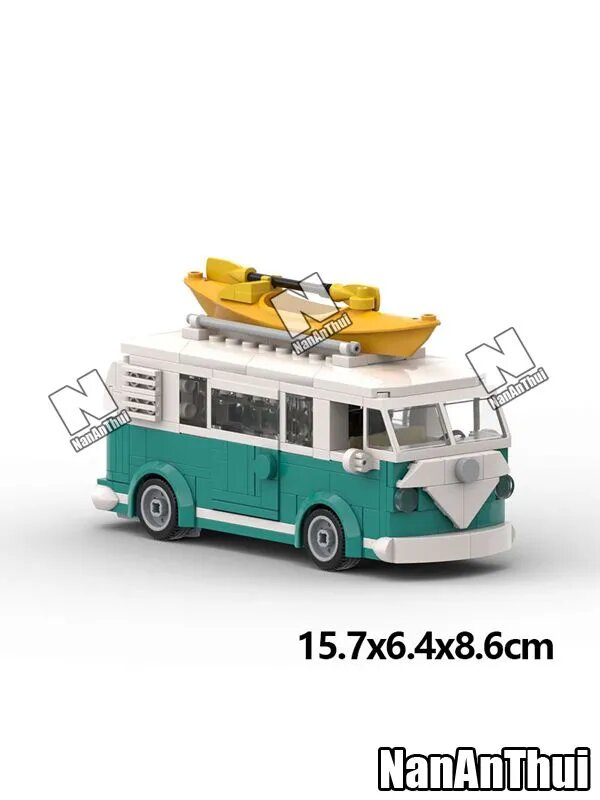 Строительный блок автомобиля Фольксваген Т1 Moc собранная игрушка из мелких частиц