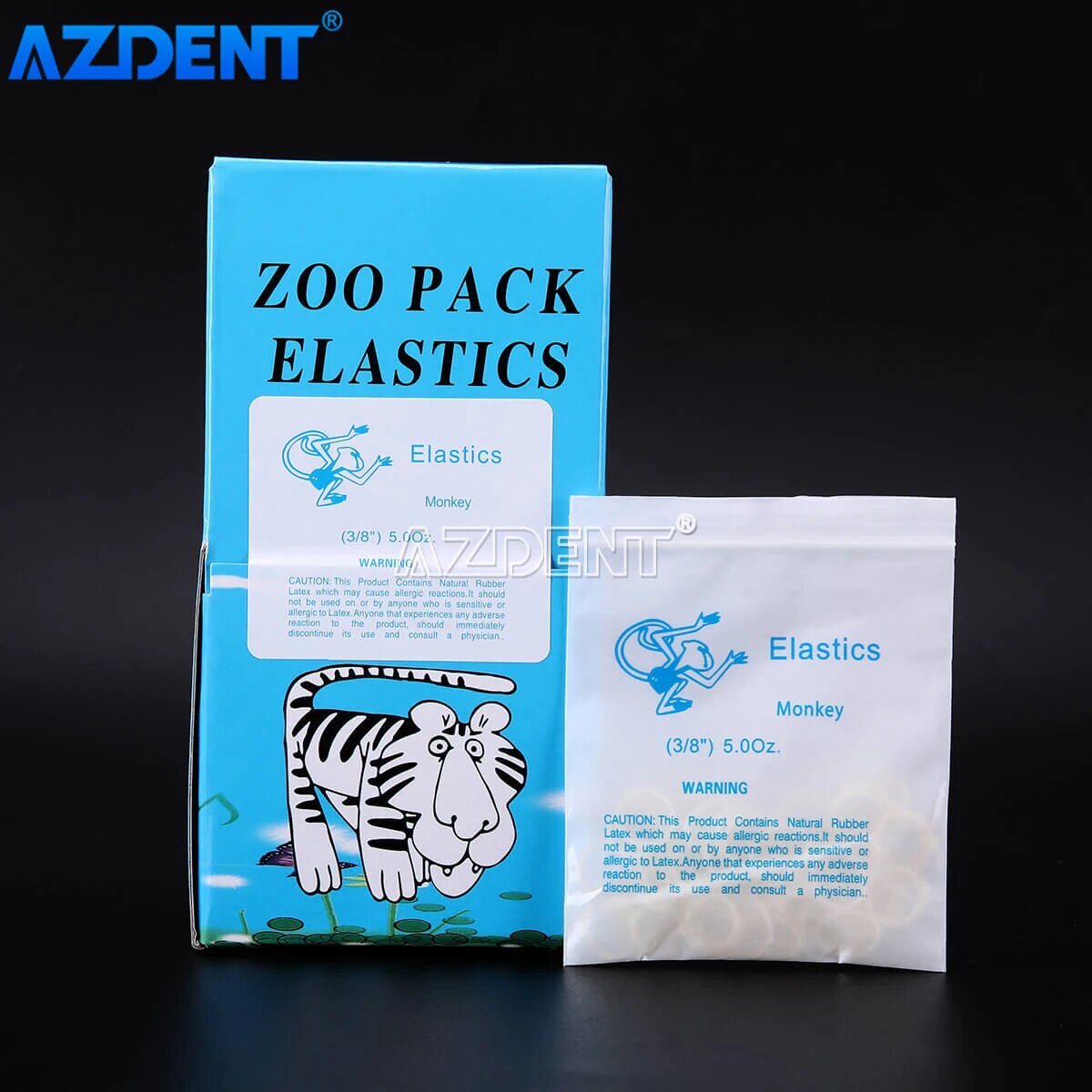 AZDENT Ортодонтические резинки Monkey 5.0OZ