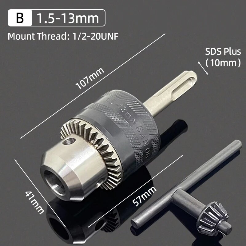 Адаптер SDS Plus 1.5-13 мм 1/2"-20UNF (B)