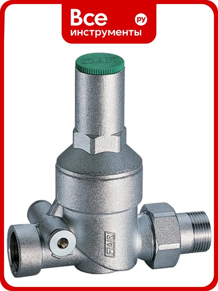 Редуктор FAR 1/2" ВР-НР без манометра FA 2830 12, корпус с покрытием, резьбовое соединение 1/2F‑1/2M, готов к установке