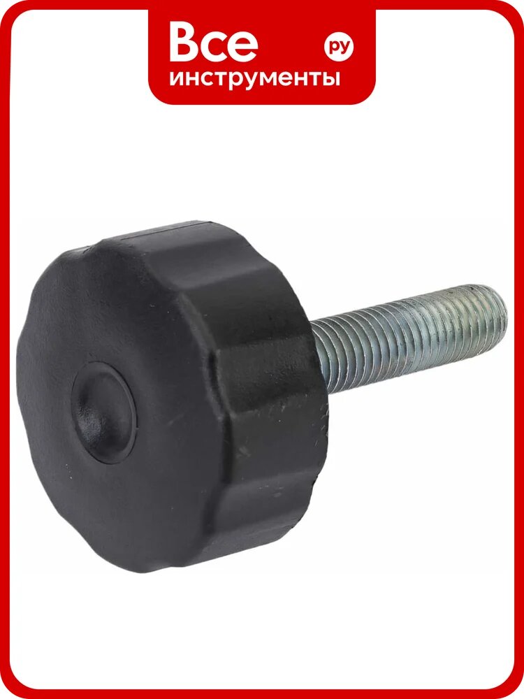 Ручка-барашек Tech-Krep/Zitar пластик, D42, с резьбовым штифтом М10x40, чёрный 154204