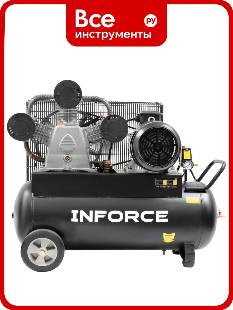 Ременной компрессор Inforce (100 л; 10 бар; 950 л/мин) IBCW-100L-3P/950