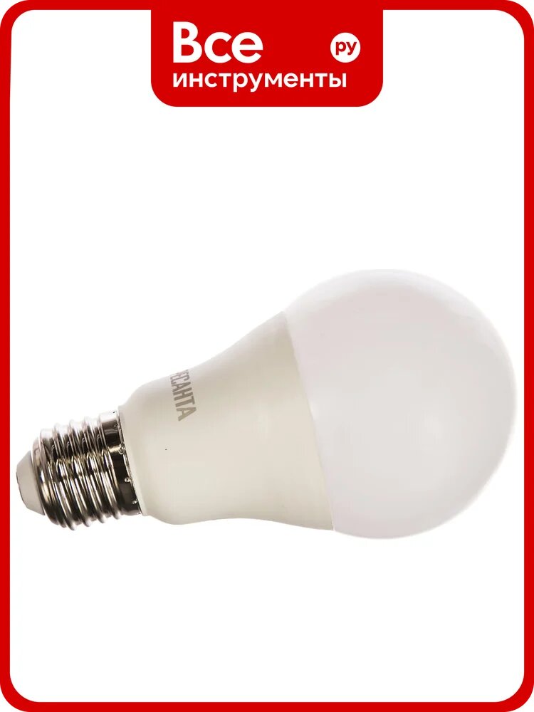Светодиодная лампа Ресанта LL-R-A65-15W-230-4K-E27 (груша, 15Вт, нейтр, Е27) 76/1/20