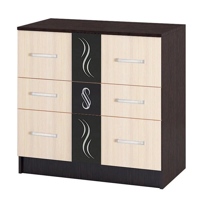 Комод «Эрика» 3 ящика, ЛДСП (Венге/Дуб молочный) 85х43х83