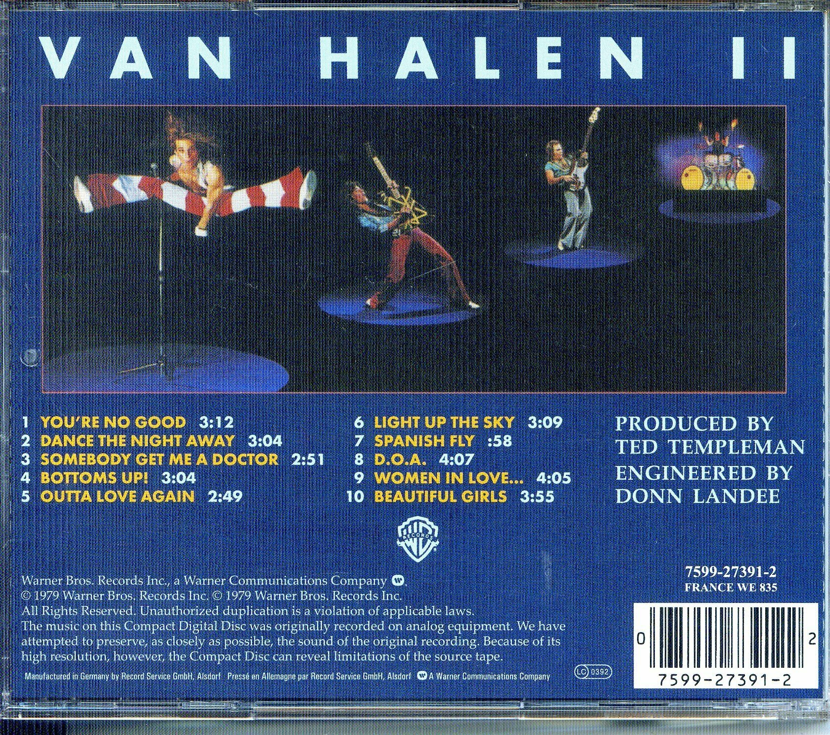 VAN HALEN - Van Halen II 1979 г. Компакт диск — фото 1
