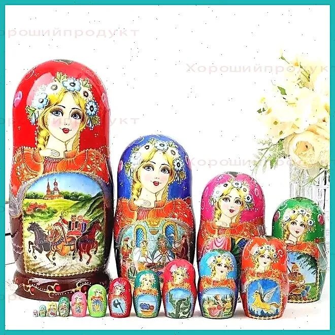 Матрешка высота 30 см, количество мест15