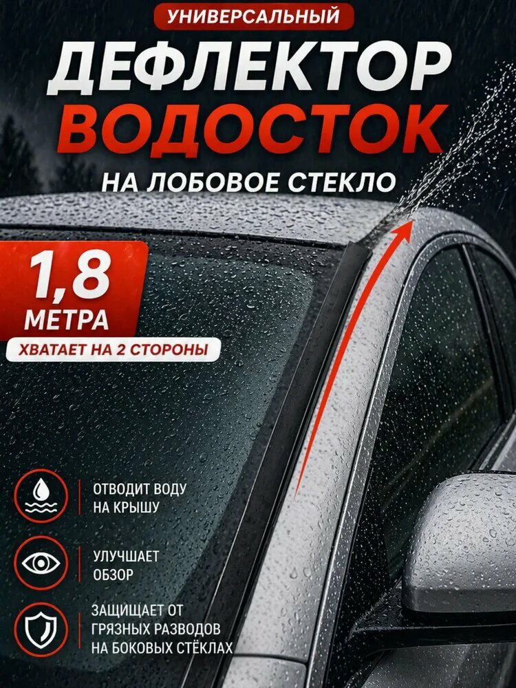 Дефлектор (водосток) на лобовое стекло. Универсальный