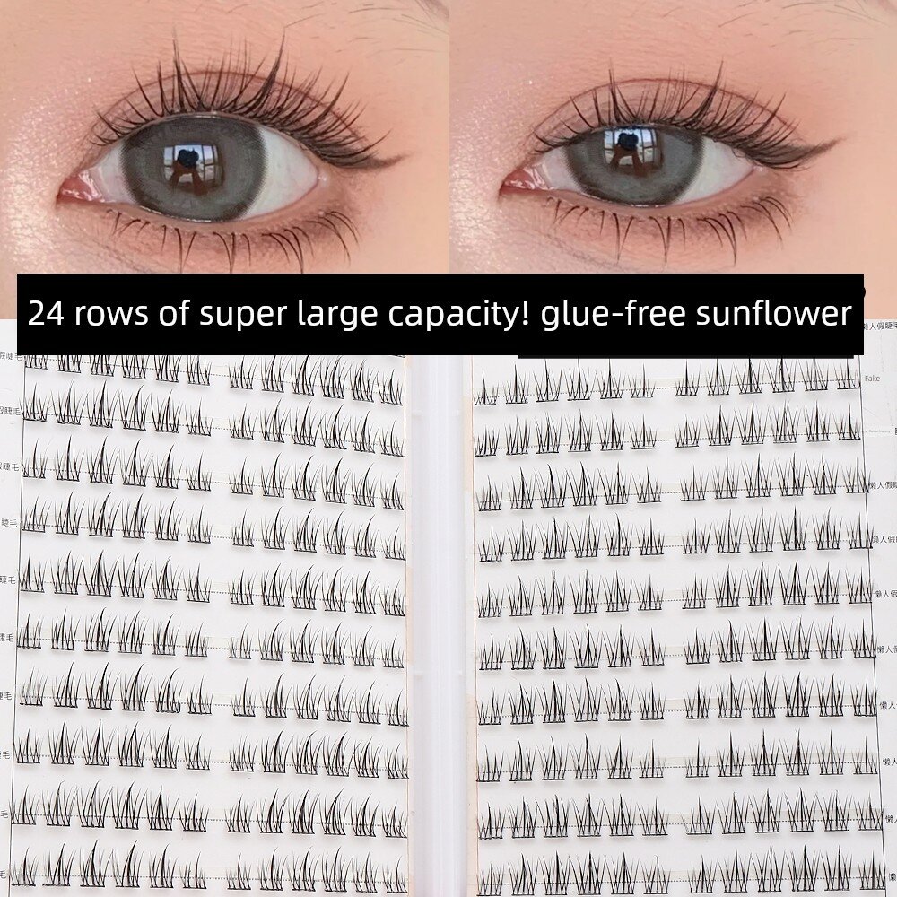 Luming Sunflower 9-11мм натуральные 24-рядные искусственные ресницы без клея