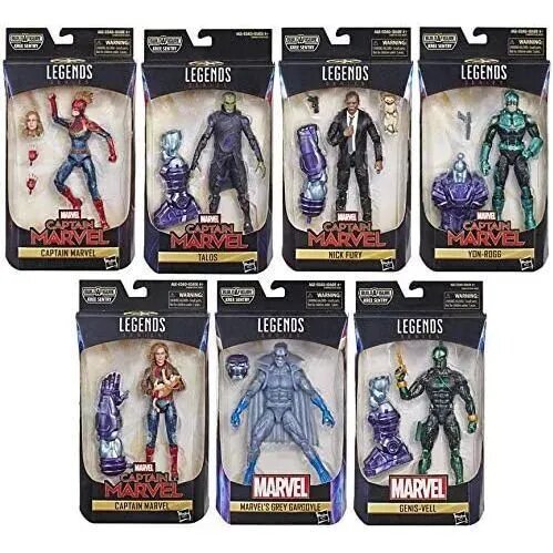 Фигурки Hasbro оригинальная коробка Капитан Марвел Серия Marvel Legends Kree Набор из 7 фигурок героев