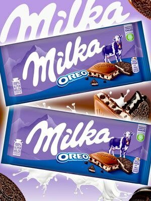Шоколад Milka Oreo молочный шоколад с кусочками печенья Oreo Германия 2 шт по 90 гр