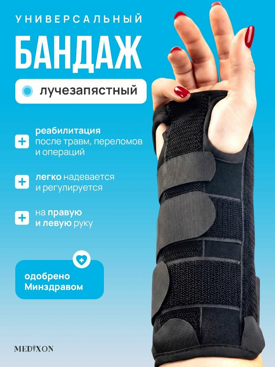 Бандаж на лучезапястный сустав MEDIXON