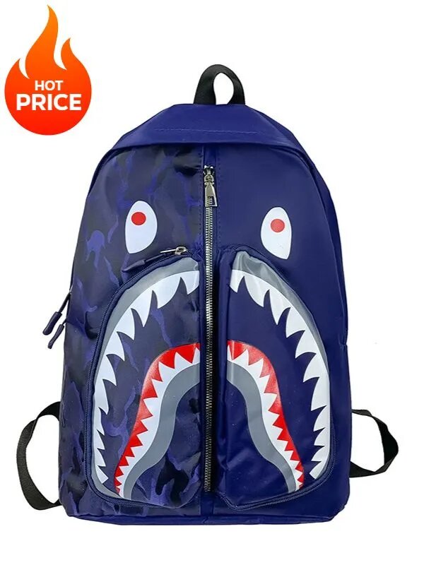 BAPE Рюкзак Унисекс Нейлон Оксфорд 41x31x12см Влагонепроницаемый для города и школы