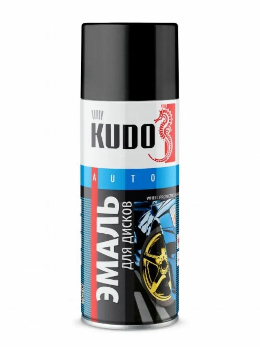 Эмаль для дисков KUDO KU-5203 Черная глянцевая (520 мл) аэрозоль