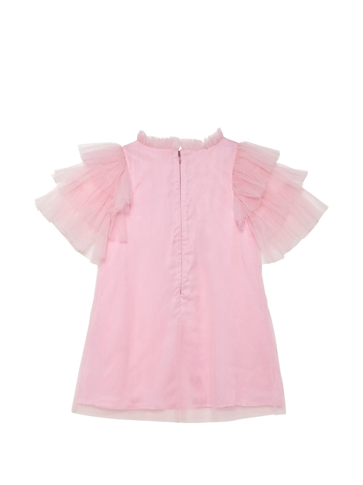 Платье Tutu du Monde Bead-embellished ruffled dress, размер 92-98, кораллово-розовый — фото 1
