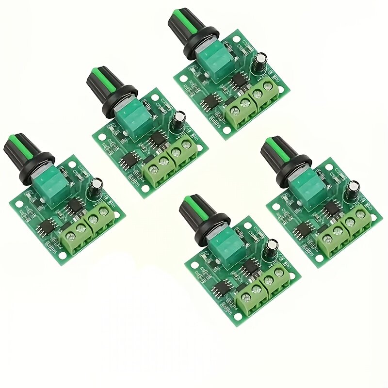Регулятор скорости двигателя PWM 1803BK, DC 1.8-12В, 2А, 30Вт, с ручкой регулировки, 5 шт.
