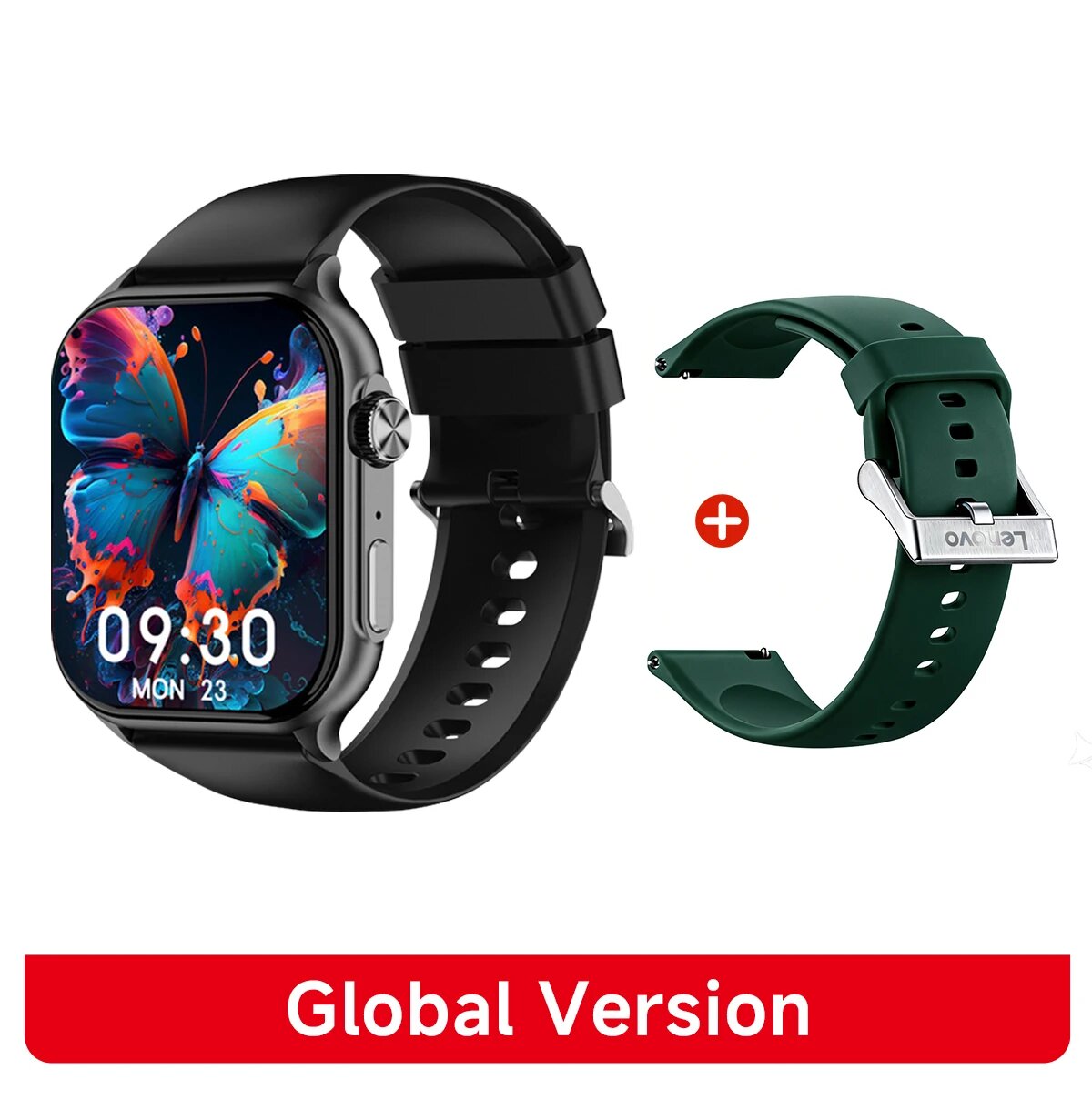 LENOVO Smartwatch Watch Fit с зеленым ремешком