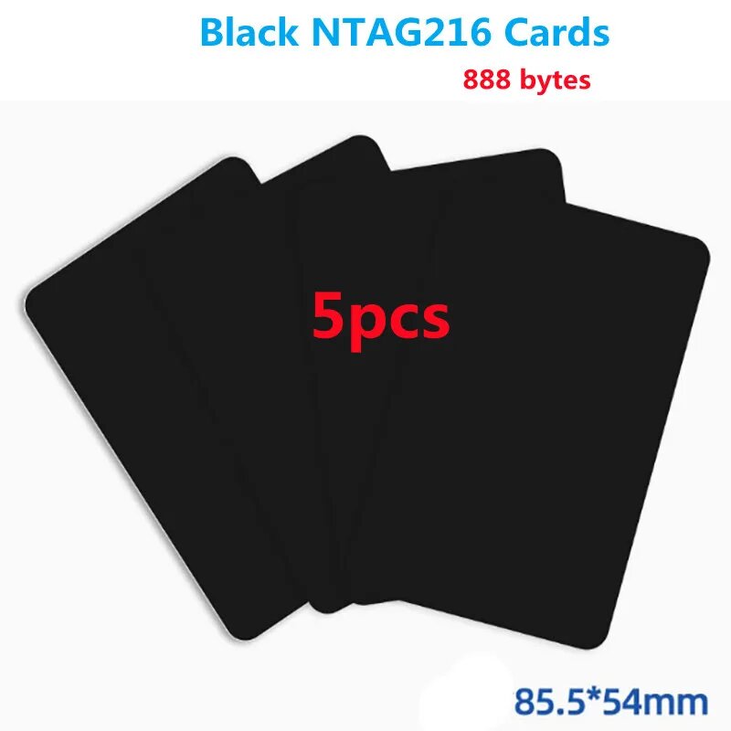 NFC-карты YEVERAXIN Ntag216 черные 13,56 МГц 888 байт 216BlackCard-5