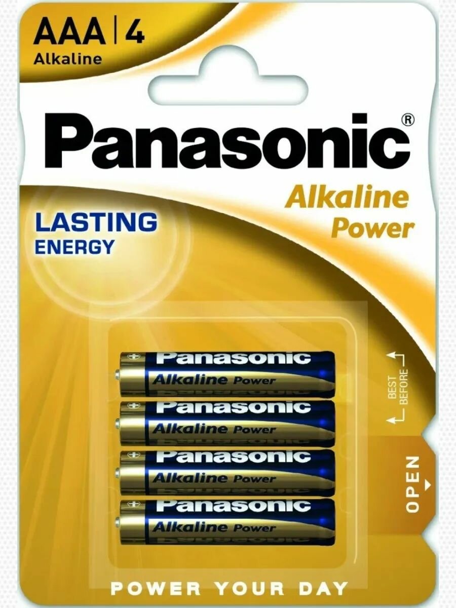 Panasonic Батарейка AAA, L (щелочной) тип, 4 шт