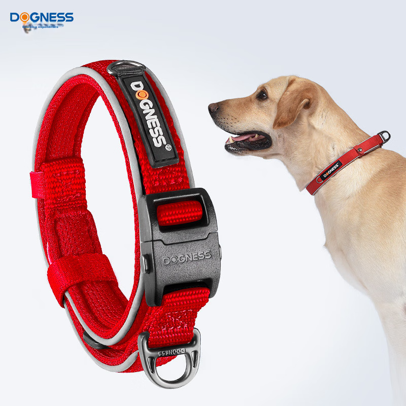 DOGNESS Красная поводок для мелких и средних пород собак регулируемый ошейник для померанцев кокер-спаниелей