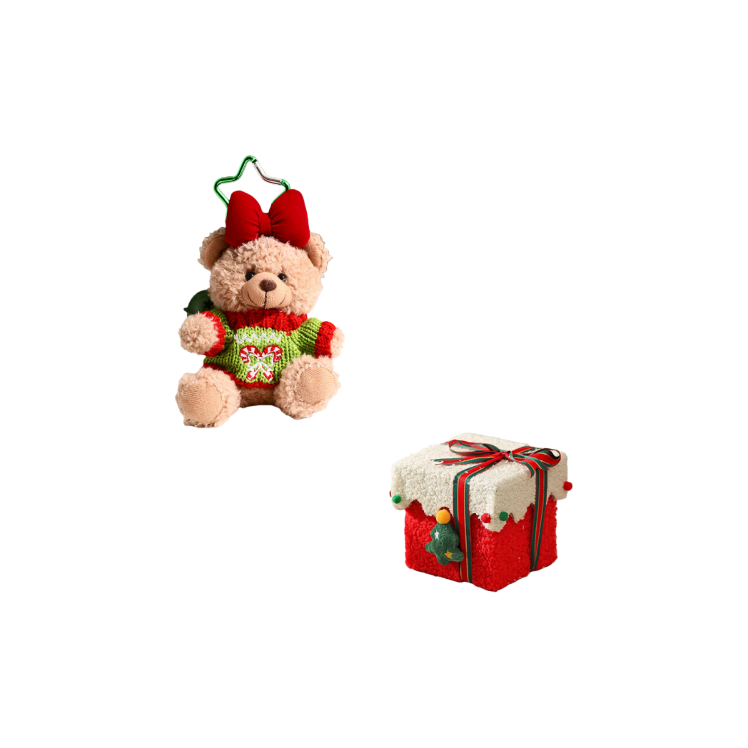 PANGXIEWANGGUO Рождественский Медведь Мягкая игрушка Шармы Длина тела 11 см 11cm