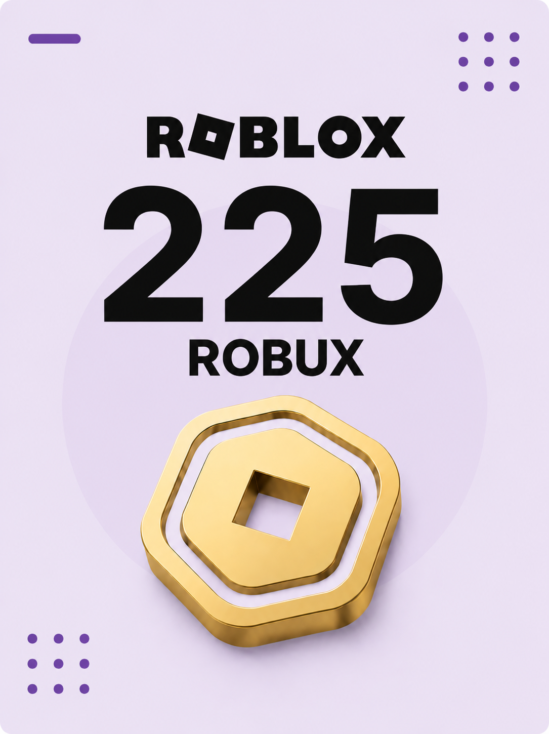 Подарочная карта на 225 Робуксов | Роблокс пополнение | Robux GiftCard |