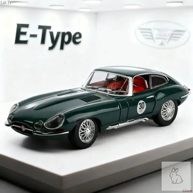 Миниатюрная модель автомобиля из литого металла Ягуар E-Type модель автомобиля Игрушки 1:24 Jaguar E-Type Coupe