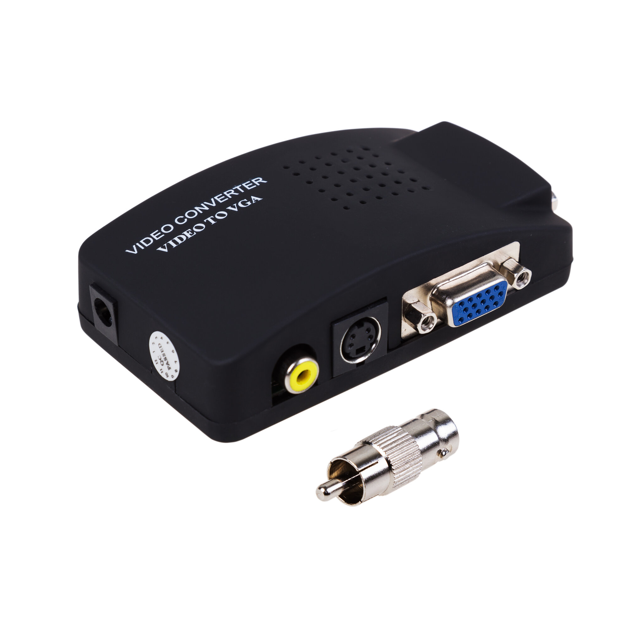 Конвертер BNC\RCA + S-video на VGA (в комплекте переходник шт. RCA - гн. BNC) REXANT