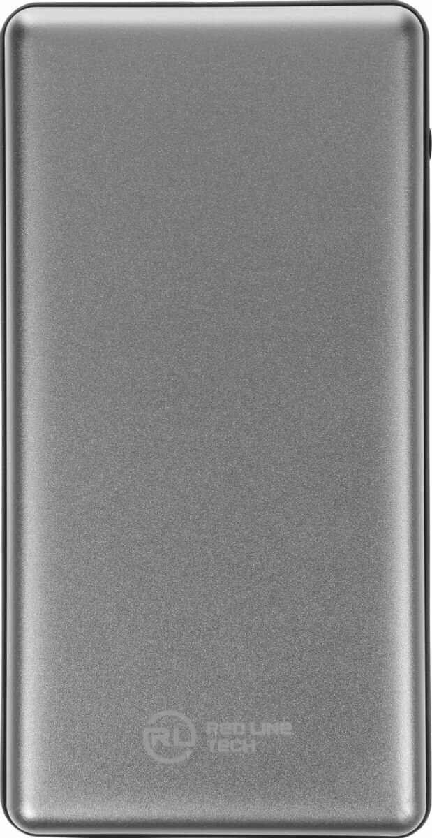 Внешний аккумулятор Redline, 3A, 2xUSB-A/USB-C, цвет серебристый, (УТ000018984)