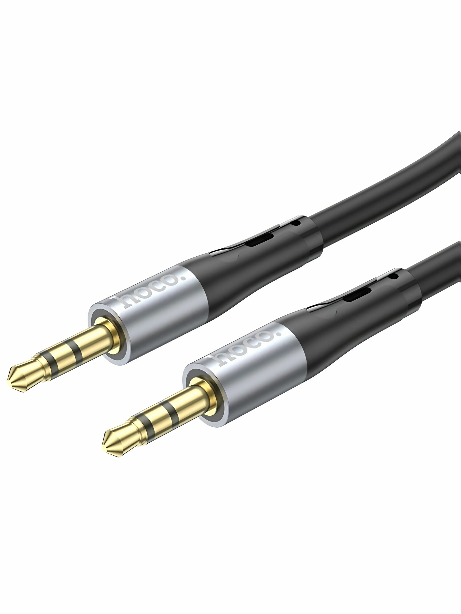 Аудио кабель AUX 3,5 - AUX 3,5 аукс в машину для смартфона/ компьютера/ ноутбука/ переходник для наушников/ микрофона, Android, iPhone 1м, черный, силиконовый