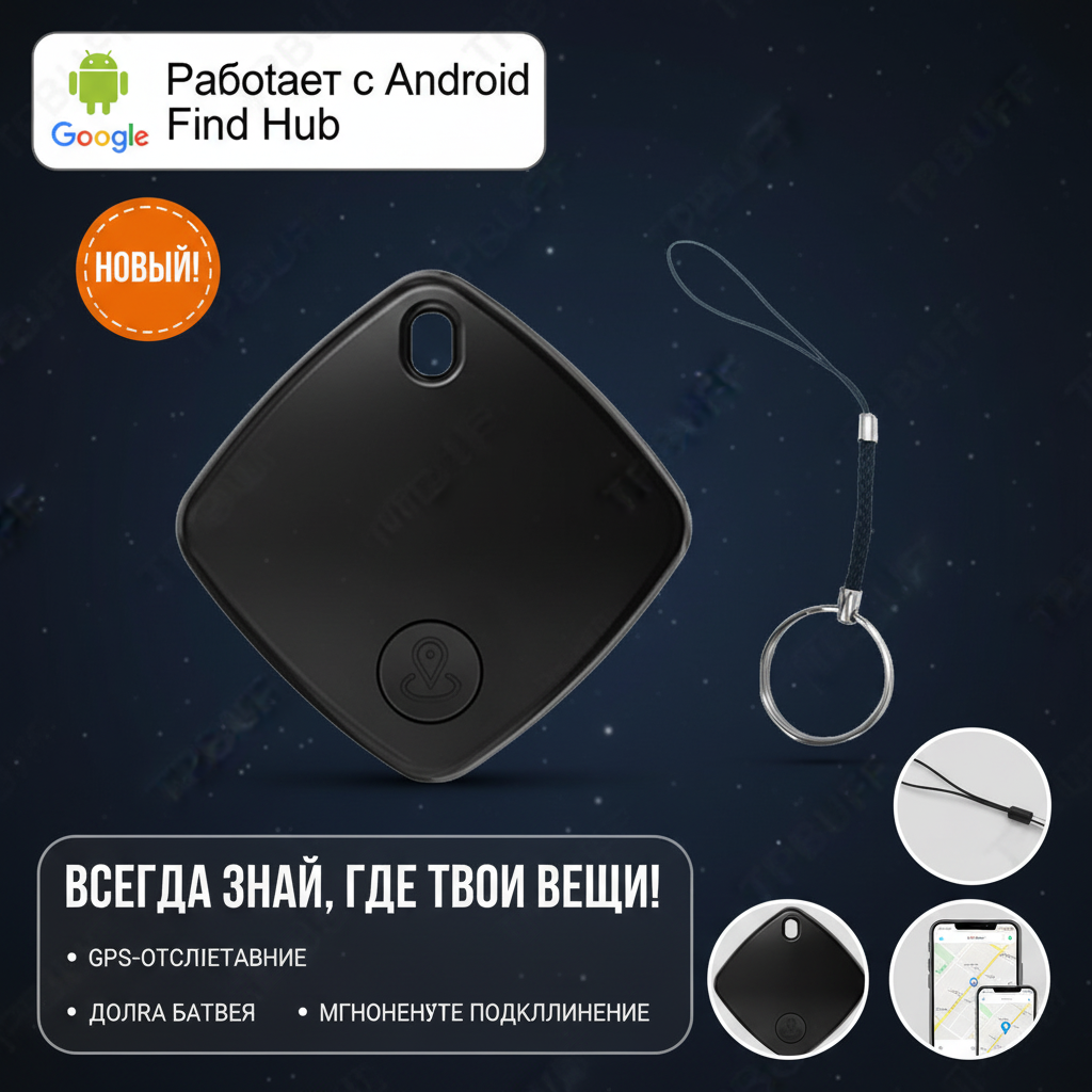 GPS-трекер TPBUFF Google Smart, Bluetooth, водостойкий, для Android