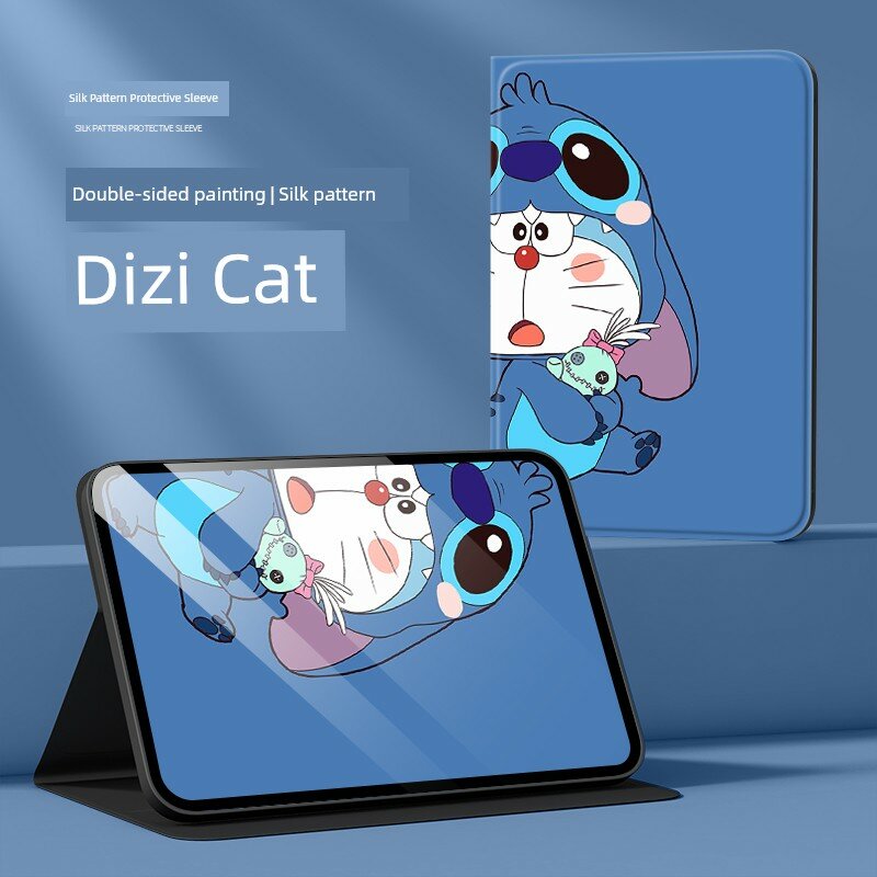 Защитный чехол для Samsung Galaxy Tab S9 FE 11 дюймов Желтый дизайн 'Dingdang Cat' для планшетов