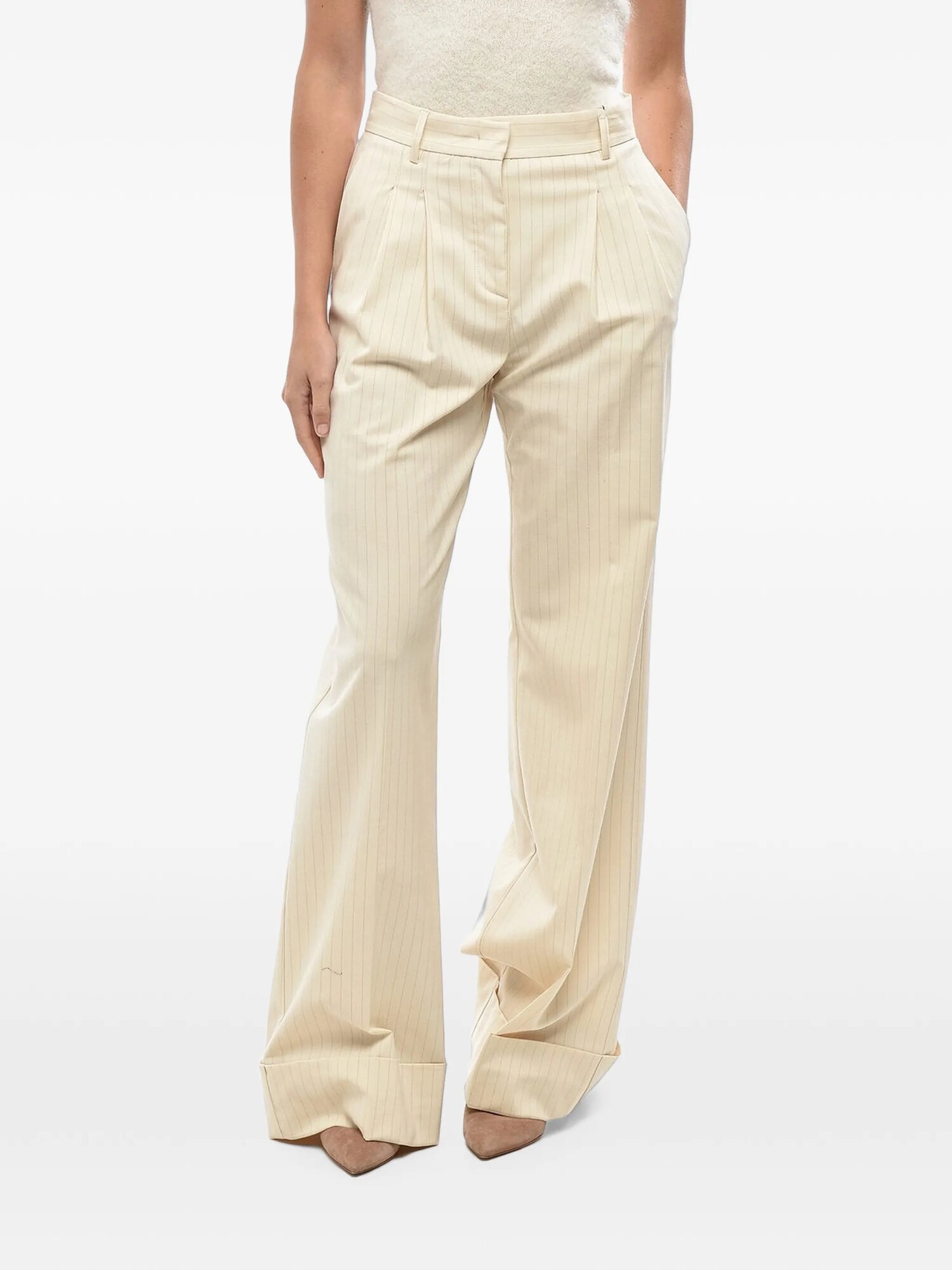 Брюки Nathalie pinstripe-pattern pleated-detailing tailored trousers